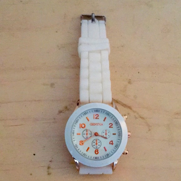 Accessories | Geneva All White Jelly Rubber Watch | Poshmark